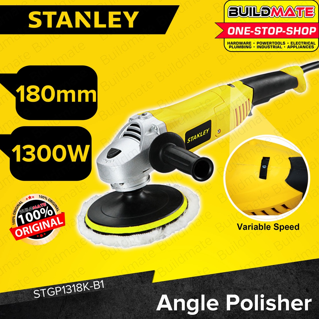 BUILDMATE Stanley Electric Angle Polisher 1300W 180mm Car Polishing ...