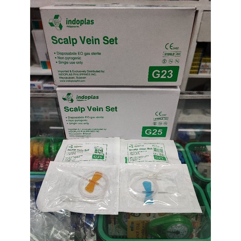 Scalp Vein Set G21, G23 and G25 Butterfly ( Blue - Orange Color) - Sold ...