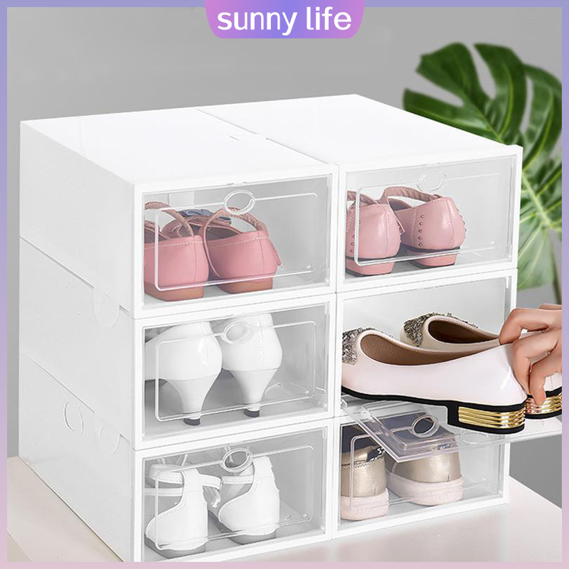 Shoe Box Storage Candy Color Shoe Box Foldable Drawer Shoe Box Large ...