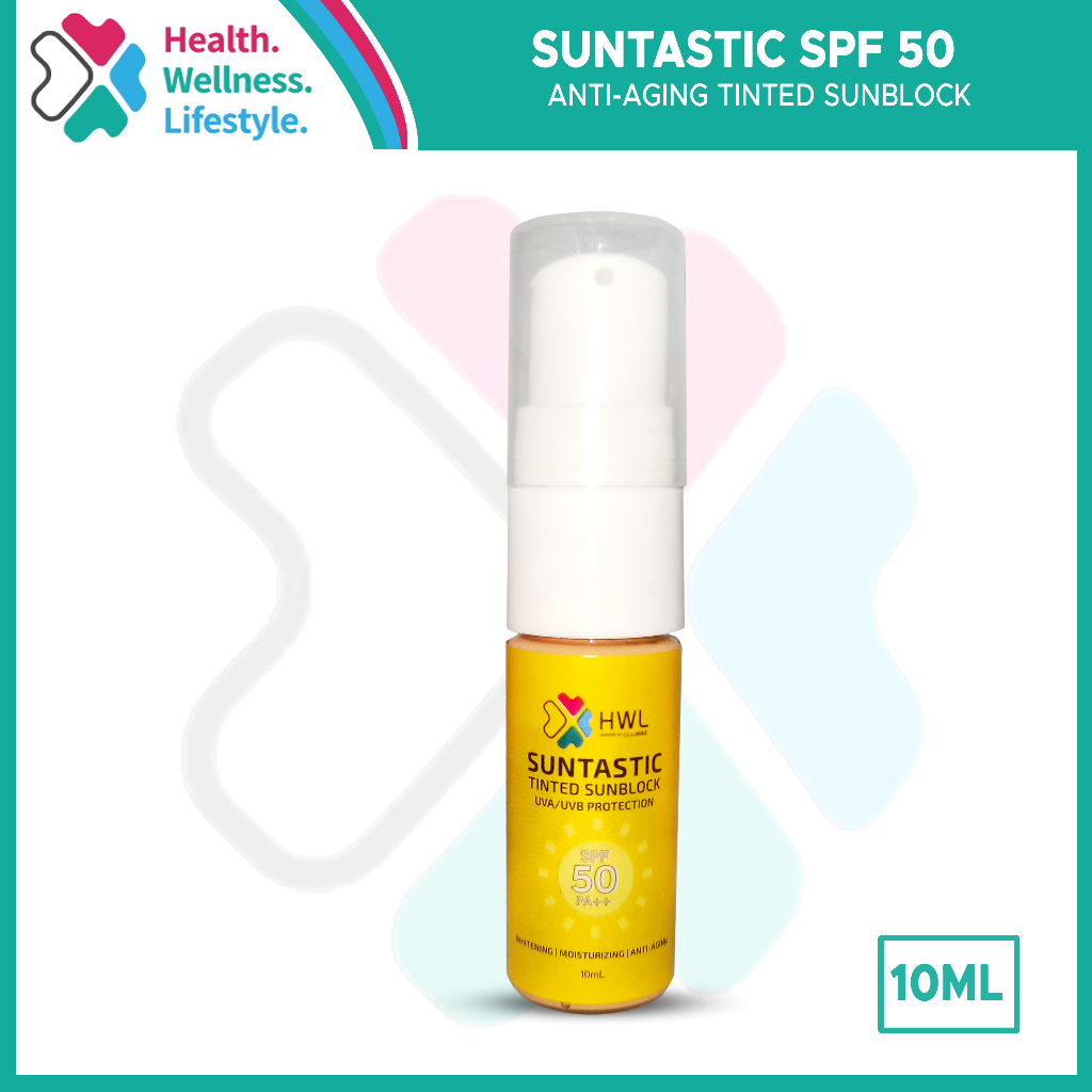 HWL Glutamax Suntastic Tinted Sunblock SPF 50 PA++ UVA/UVB Protection ...