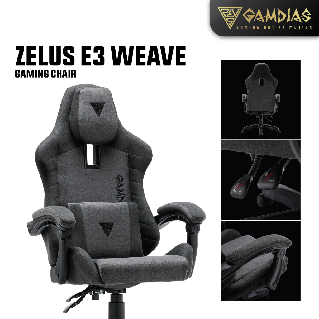 Gamdias Gaming Chair Zelus E3 Weave L GB | Shopee Philippines