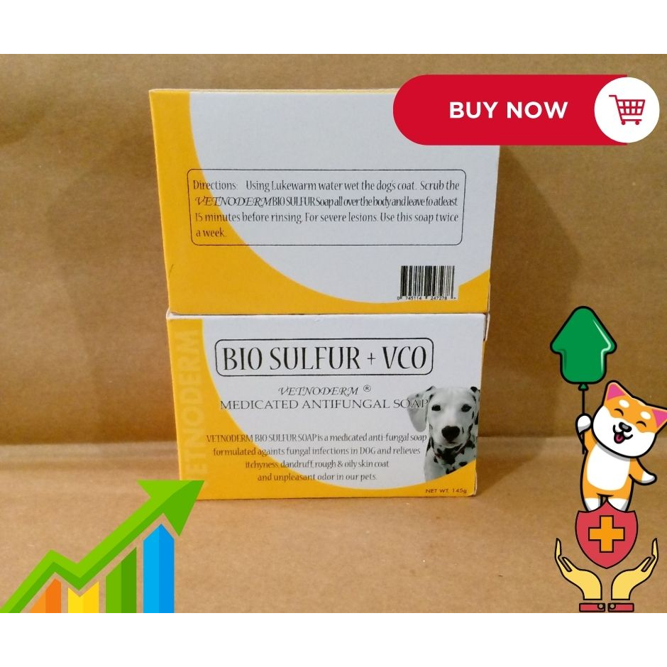 Vetnoderm Bio Sulfur + VCO Medicated Antifungal Soap 145g | Shopee ...