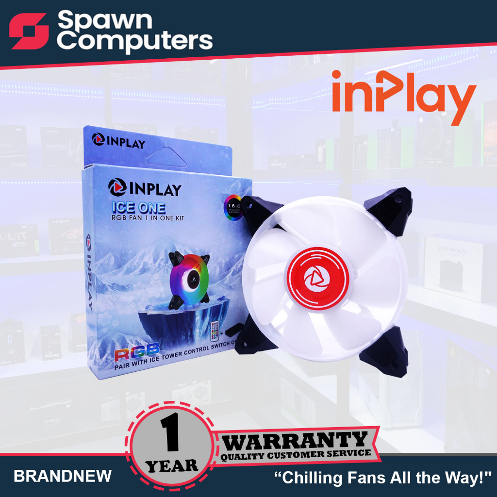 Inplay ICE one Fan ARGB Fan White | LED PC Case Quiet fan Computer Case ...