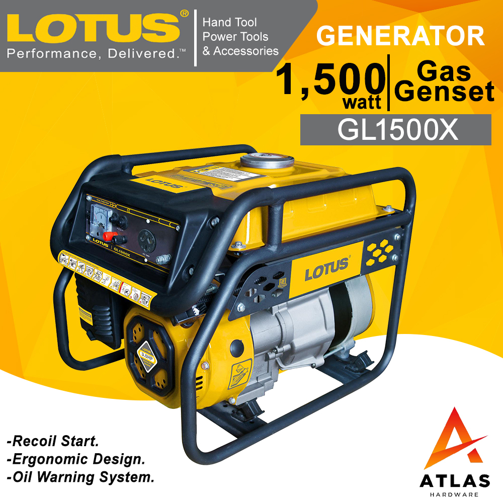 Lotus Generator GL1500X Manual (Recoil Start) | Shopee Philippines