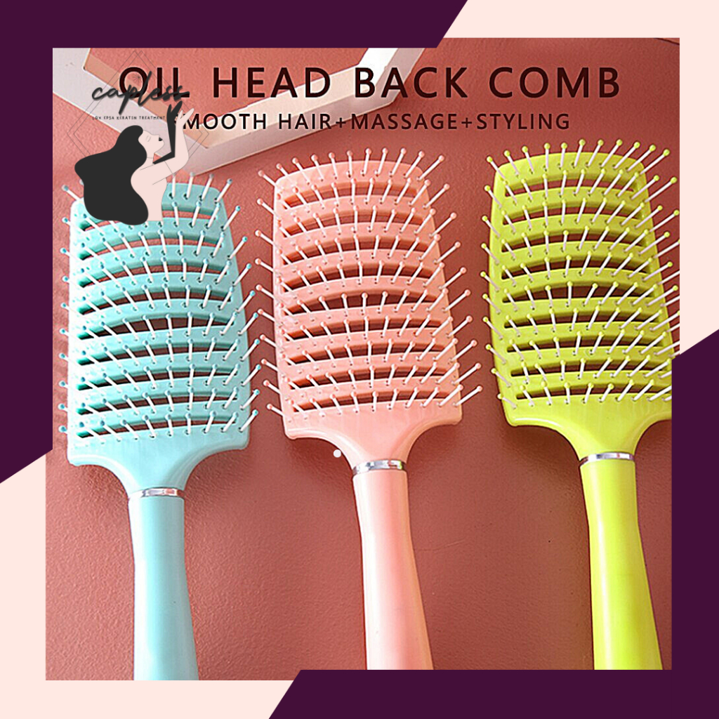 Hair Scalp Massage Comb Hairbrush Massager Women Wet Curly Detangle ...