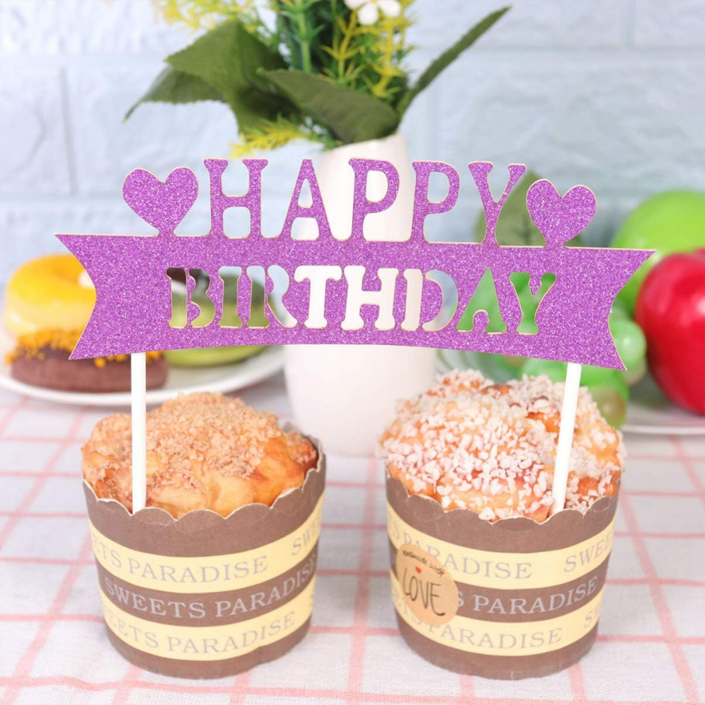 EVERYDAY BAKER - Happy Birthday Stick - Cake Topper (1pc) | Shopee ...