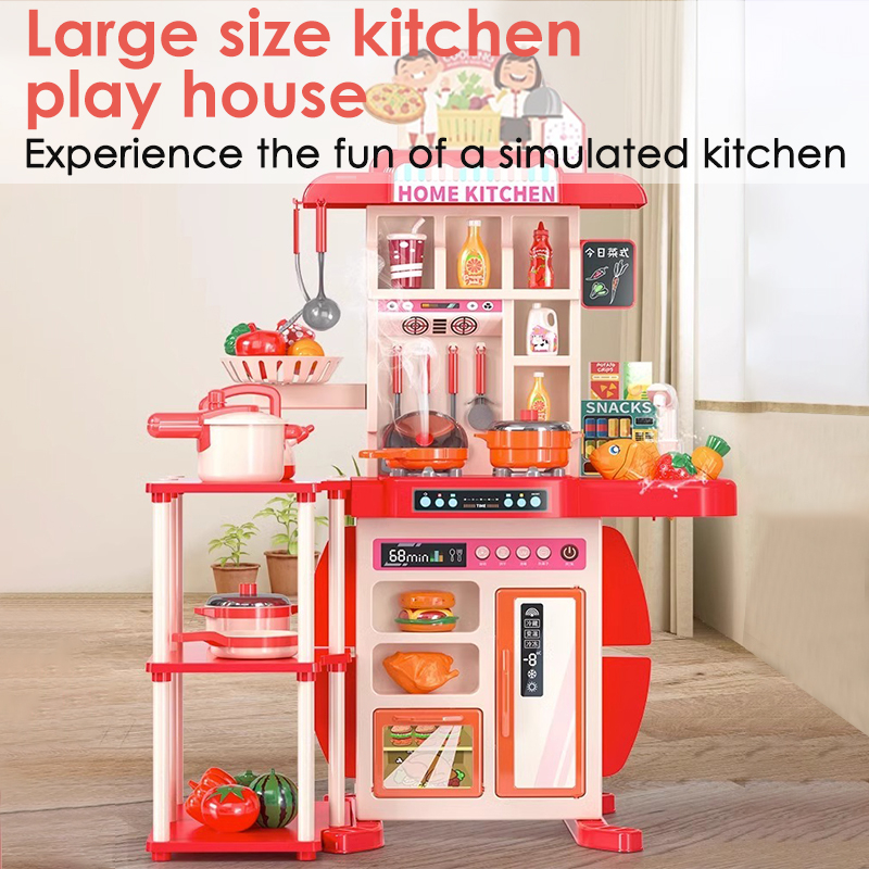 Cooking Set Toys Kitchen Toys for Girls Big Size Real Steam Working ...