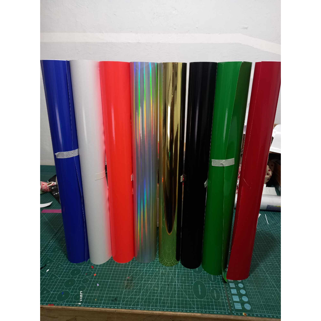 VINYL CAR & MOTOR STICKER GLOSSY COLOR WATERPROOF FADEPROOF PRE-CUT ...