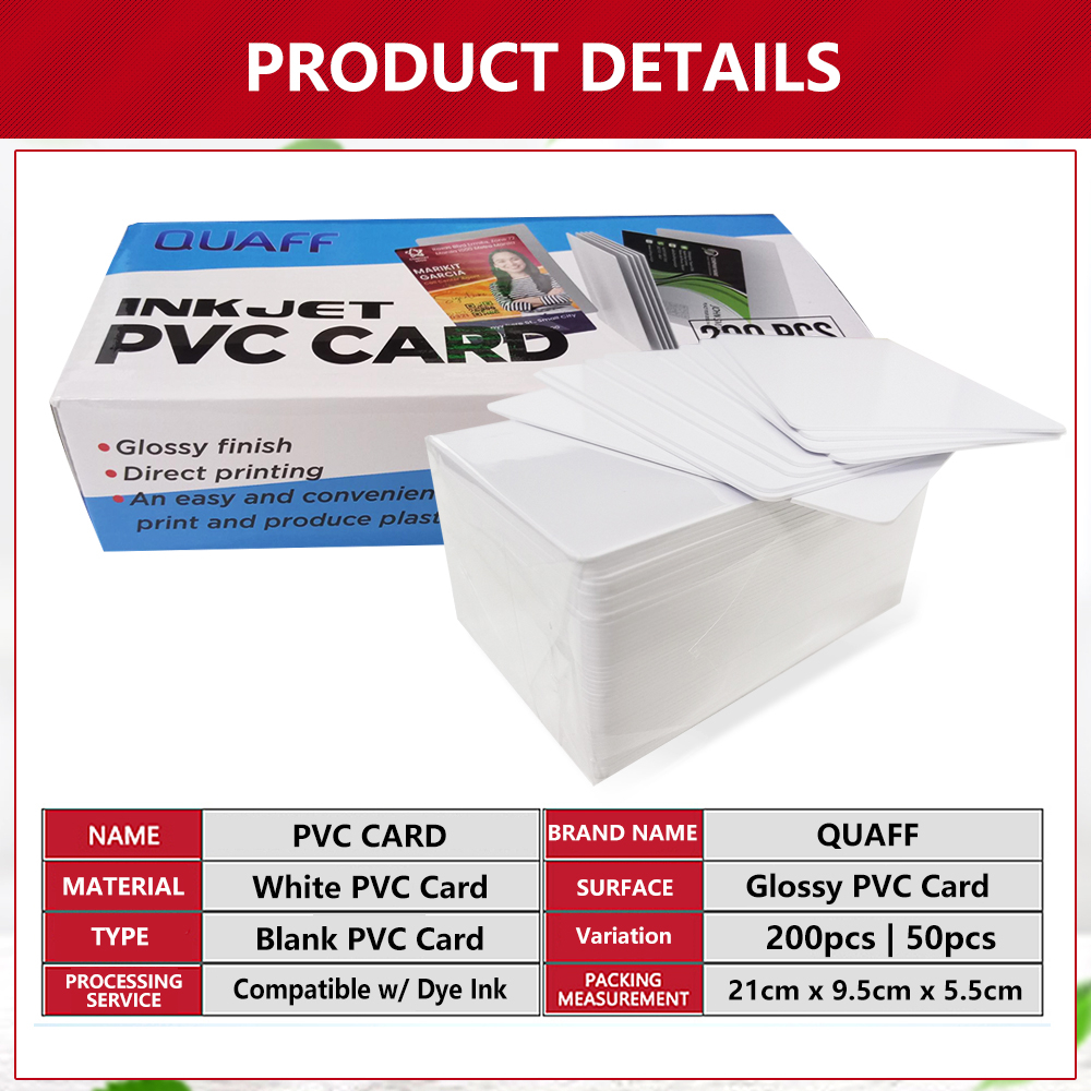 Quaff Printable Pvc Pre-Cut Cards For Direct Printing | Shopee Philippines