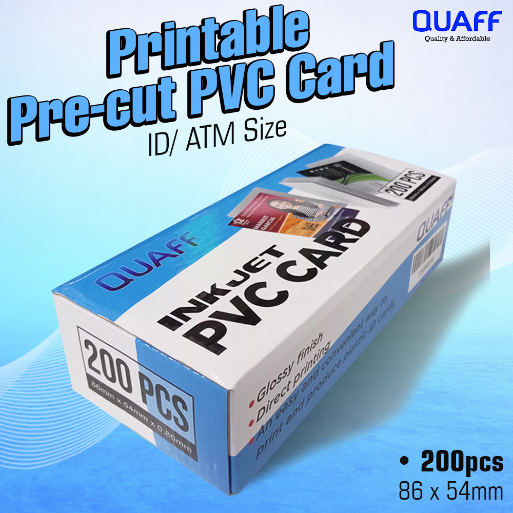 Quaff Printable Pvc Pre-Cut Cards For Direct Printing | Shopee Philippines