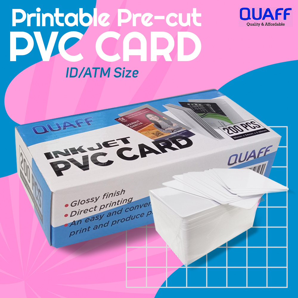 PVC Printable Pre-Cut 86-54mm Cards for Direct Printng using Dye Ink ...
