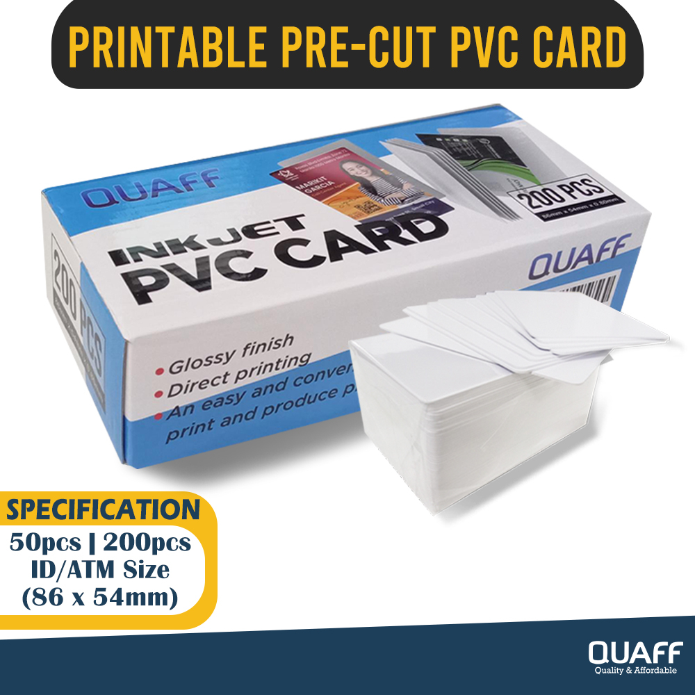 QUAFF PVC Pre-Cut Card for Direct Printing | Shopee Philippines
