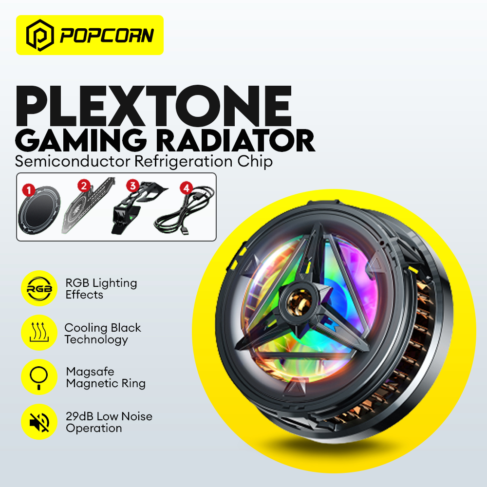 Plextone Ex2 Heat Sink Mobile Phone Gaming Radiator Magnetic Turbofan ...