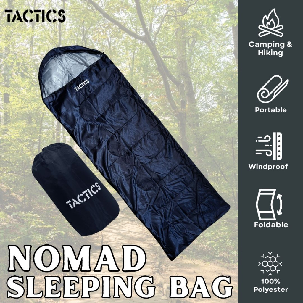 Tactics Nomad Sleeping Bag 210X75CM Camping and Hiking Sleeping Bag ...