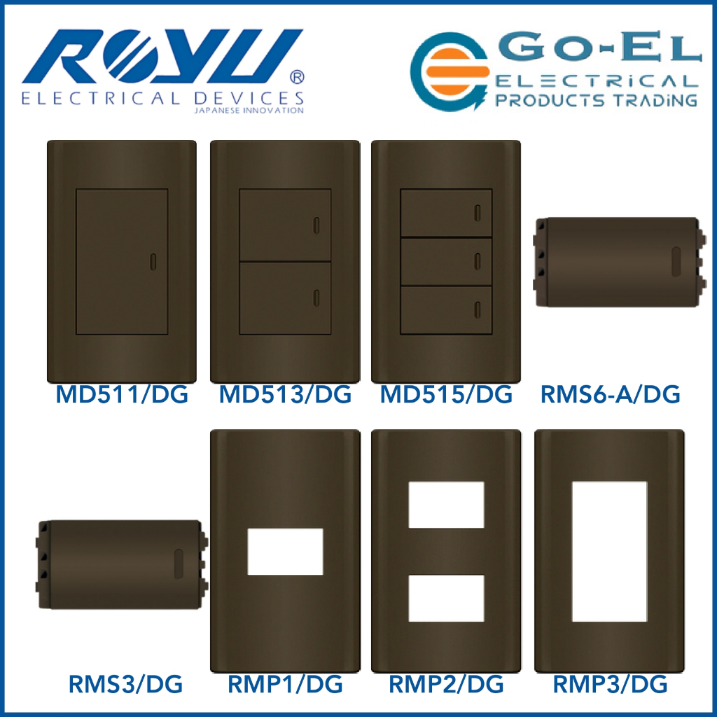 ROYU Plano Series Dark Gray Switch Sets And Plates | Shopee Philippines