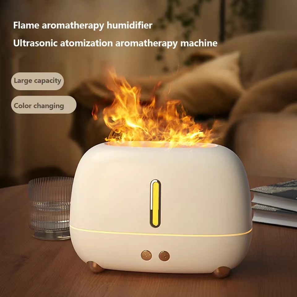 Flame Diffuser Humidifier Colorful Waterless USB Ultrasonic ...