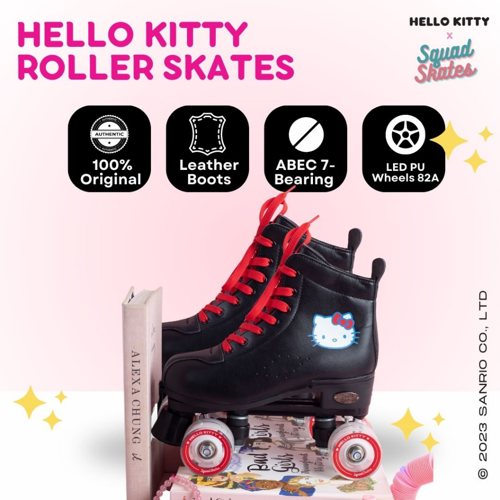Squad Skates Hello Kitty Mellow Roller Skates with LED Light Wheels (F ...