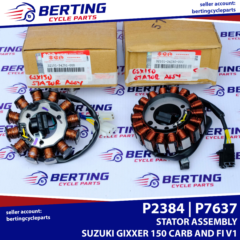 SGP STATOR ASSEMBLY Suzuki Gixxer 150 Carb and FI V1 Genuine 32101 ...