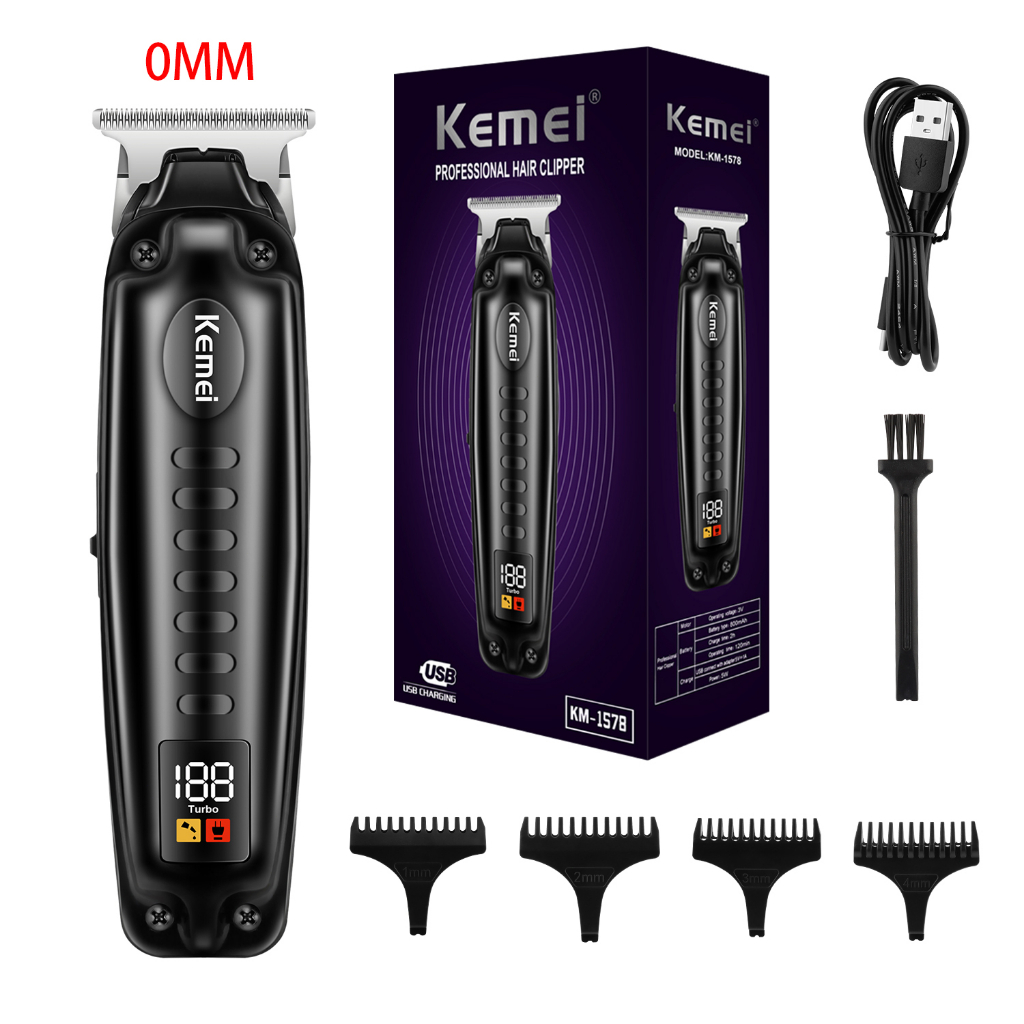Kemei KM-1578 Electric Hair Clipper Zero Gap Carving Hair Trimmer 0mm ...
