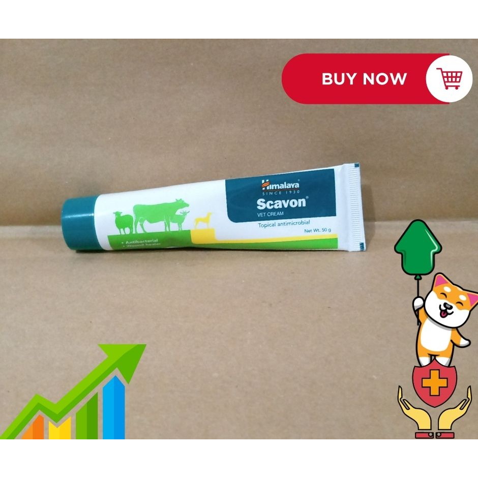 Himalaya Scavon Antibacterial and Anti-Fungal Wound Cream for Pets (50g ...