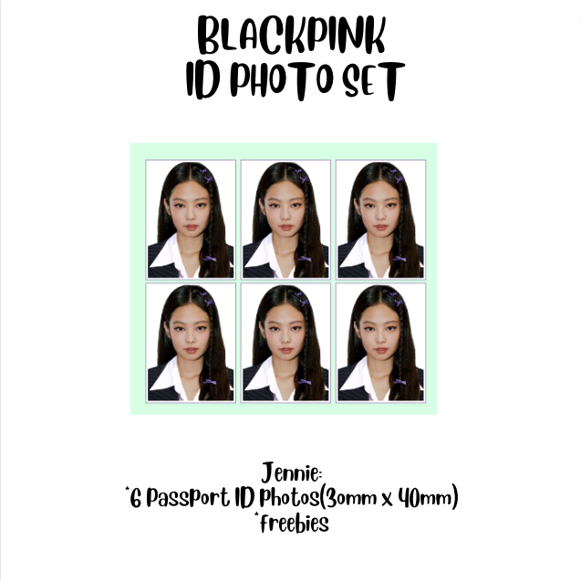 BlackPink Passport ID Photo Set 6pcs 30mm x 40mm BP Jennie Lisa Jisoo ...