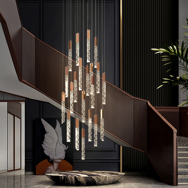 ENG_Lighting Crystal Staircase Chandelier Long Pendant Light Ceiling ...