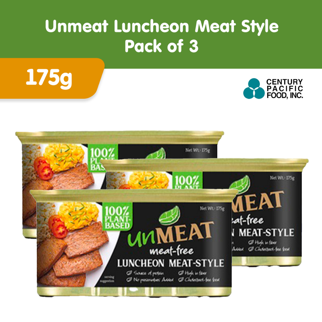 unMEAT Luncheon Meat-Style 175g (Pack of 3) - 100% Plant Based | Shopee ...