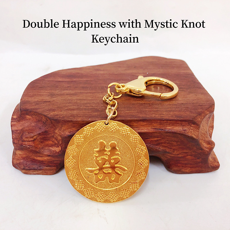 Fengshui Double Happiness with Mystic Knot Keychain | Shopee Philippines