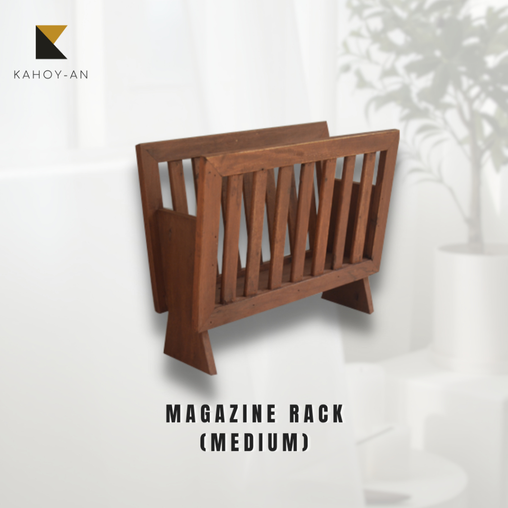 Magazine Rack Medium, Wooden, Medium Size, Reclaimed Wood | Shopee ...