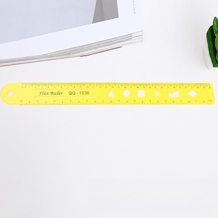 4PCS/Set 30cm Transparent Plastic Ruler Set Ruler Combo Math ...