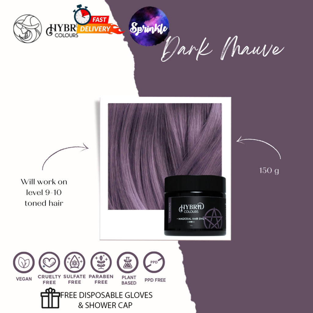 HYBRID COLOURS DARK MAUVE HAIR DYE | Shopee Philippines