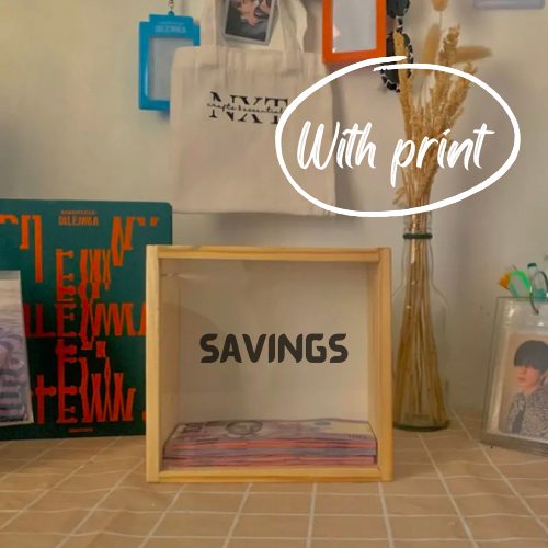 Reusable alkansya wood coin bank WITH PRINT | crafts and handmade ...