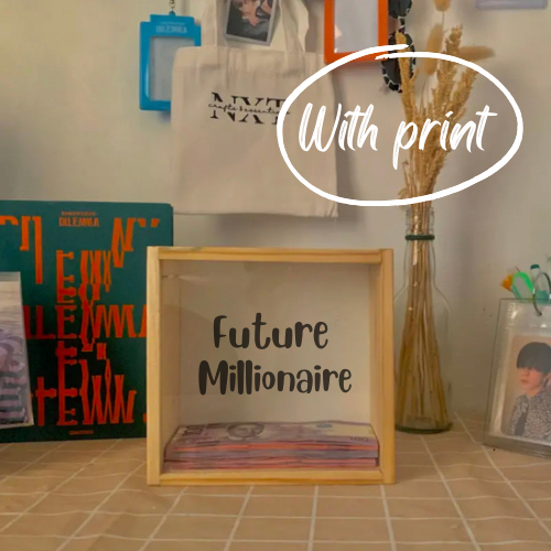 Reusable alkansya wood coin bank WITH PRINT | crafts and handmade ...