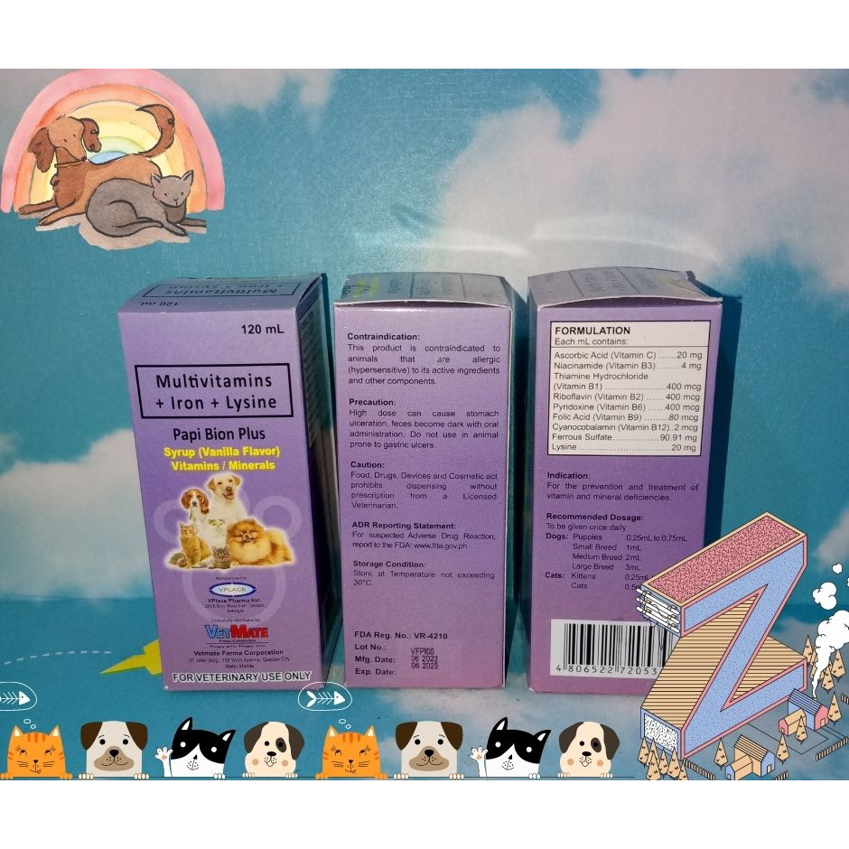 Papi Iron Plus B-Complex 120 ml with 1 FREE SYRINGE | Shopee Philippines