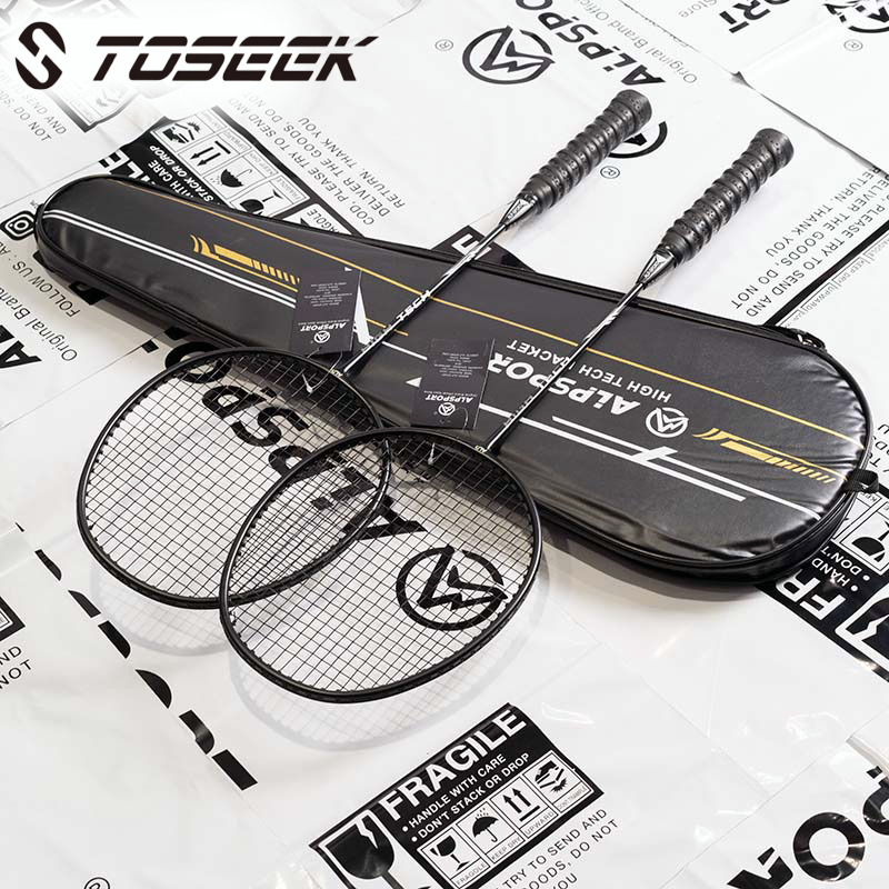 TOSEEK ALP Professional Badminton Racket Full Carbon Fiber 4U 24 Lbs 2 ...