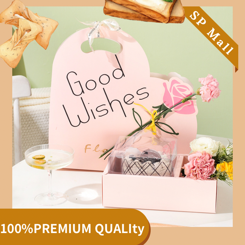INS Romantic Heart Shape Flower Box Mini Cake Handheld Flower Packing ...