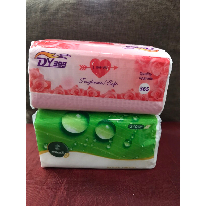 HOMMS Facial Tissue(Green240pcs)(Pink365pcs) | Shopee Philippines