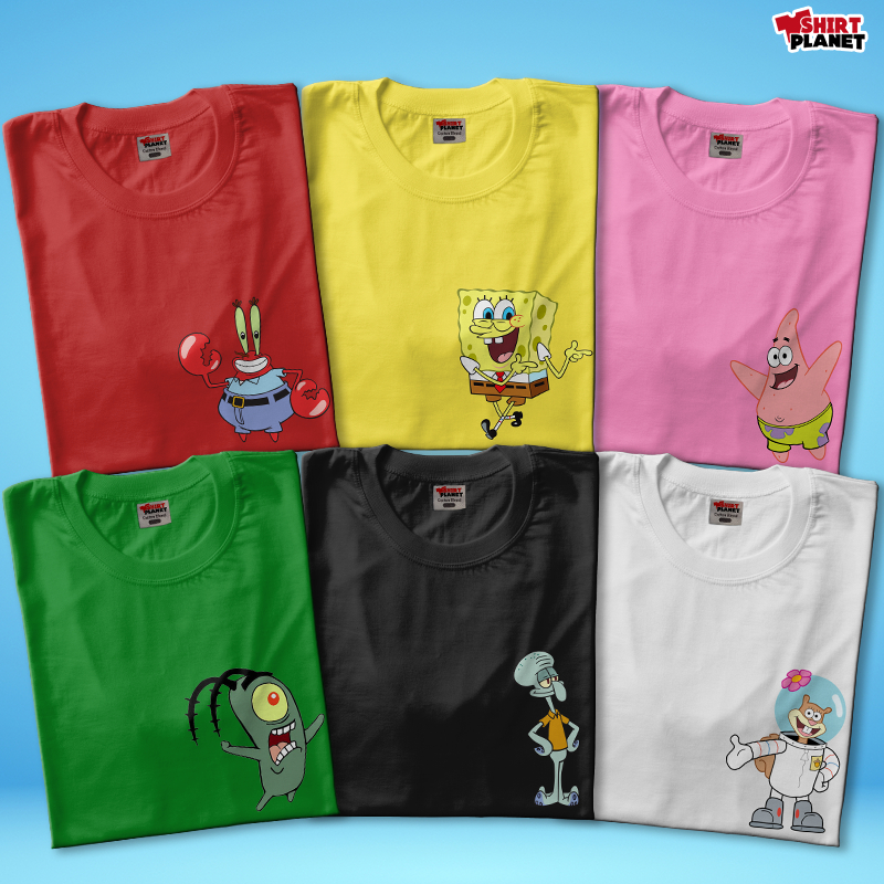 Spongebob Family Pocket Tees Comfortable to wear Fashionable Shirt ...