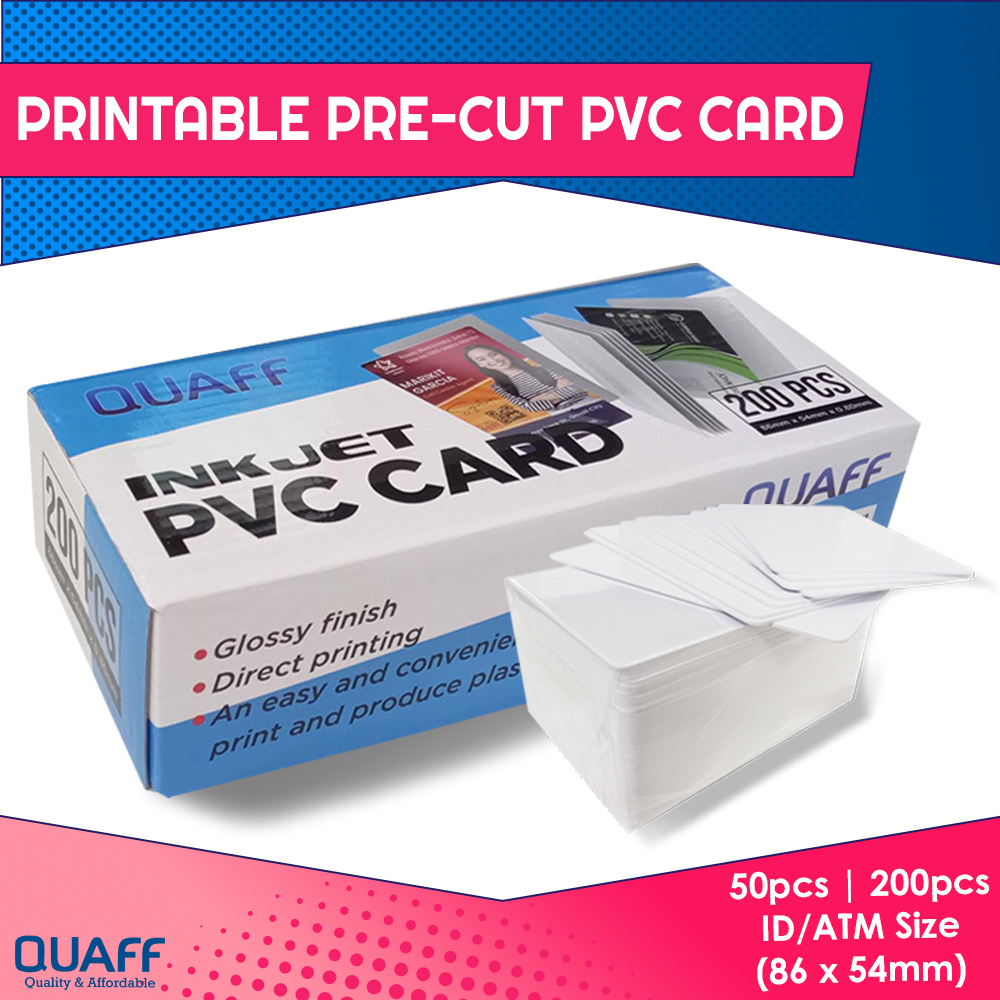 QUAFF Printable PVC Pre-Cut Cards for Direct ID Printing | Shopee ...