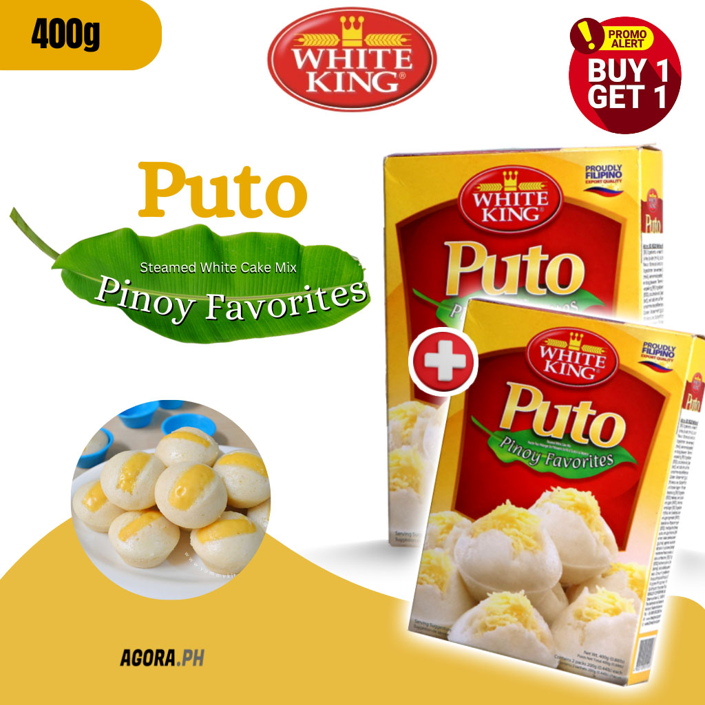 AP Buy 1 Take 1 White King Puto Steamed White Cake Mix Pinoy Favorite ...