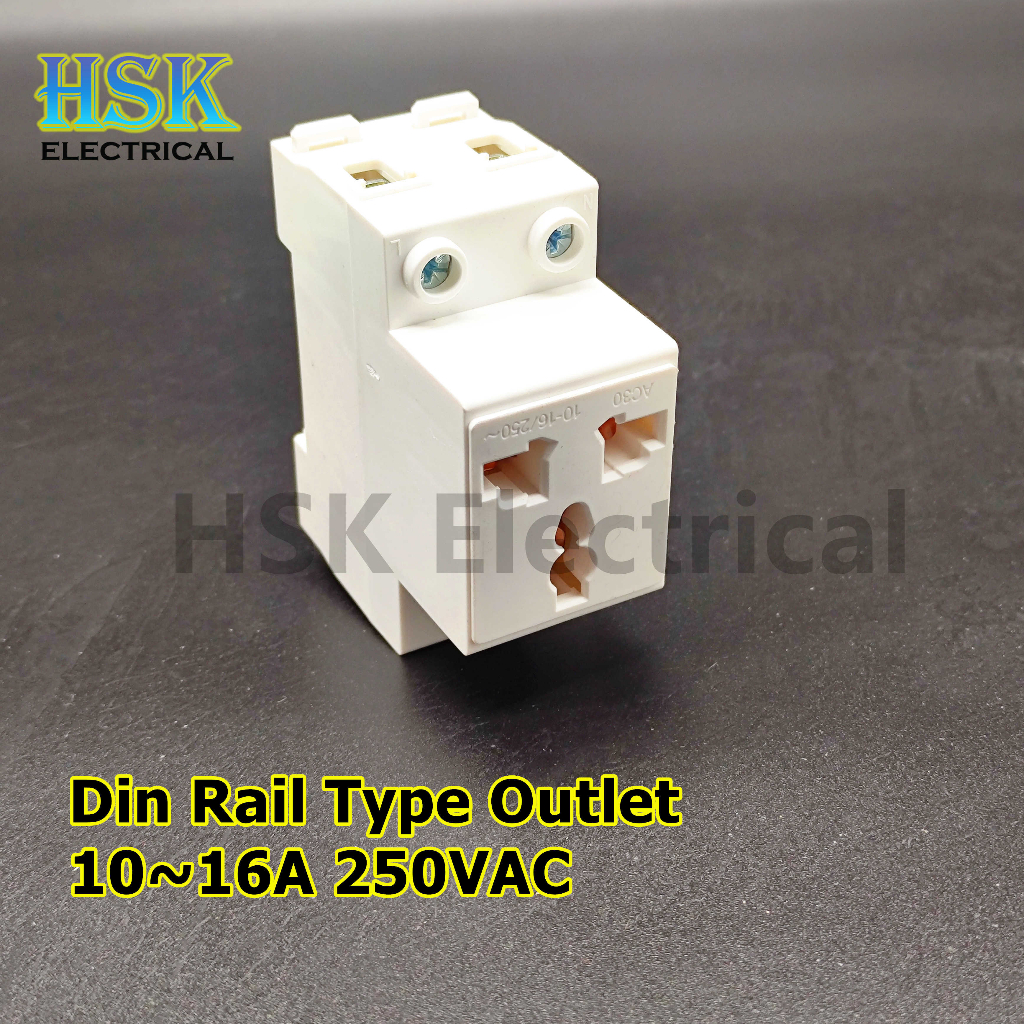 Din Rail Type Outlet 10~16A 250VAC 2P+E | Shopee Philippines