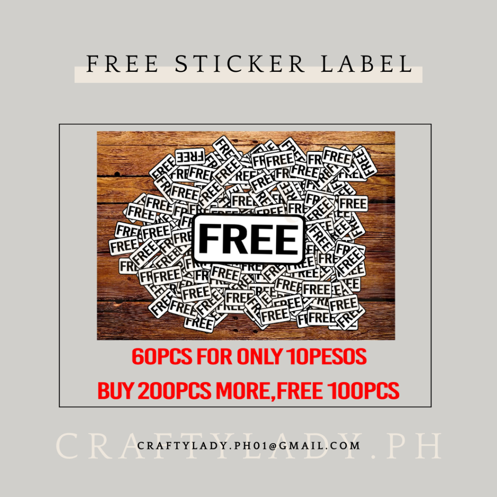 60-100pcs FREE Sticker Label for your Business Freebies | Shopee ...