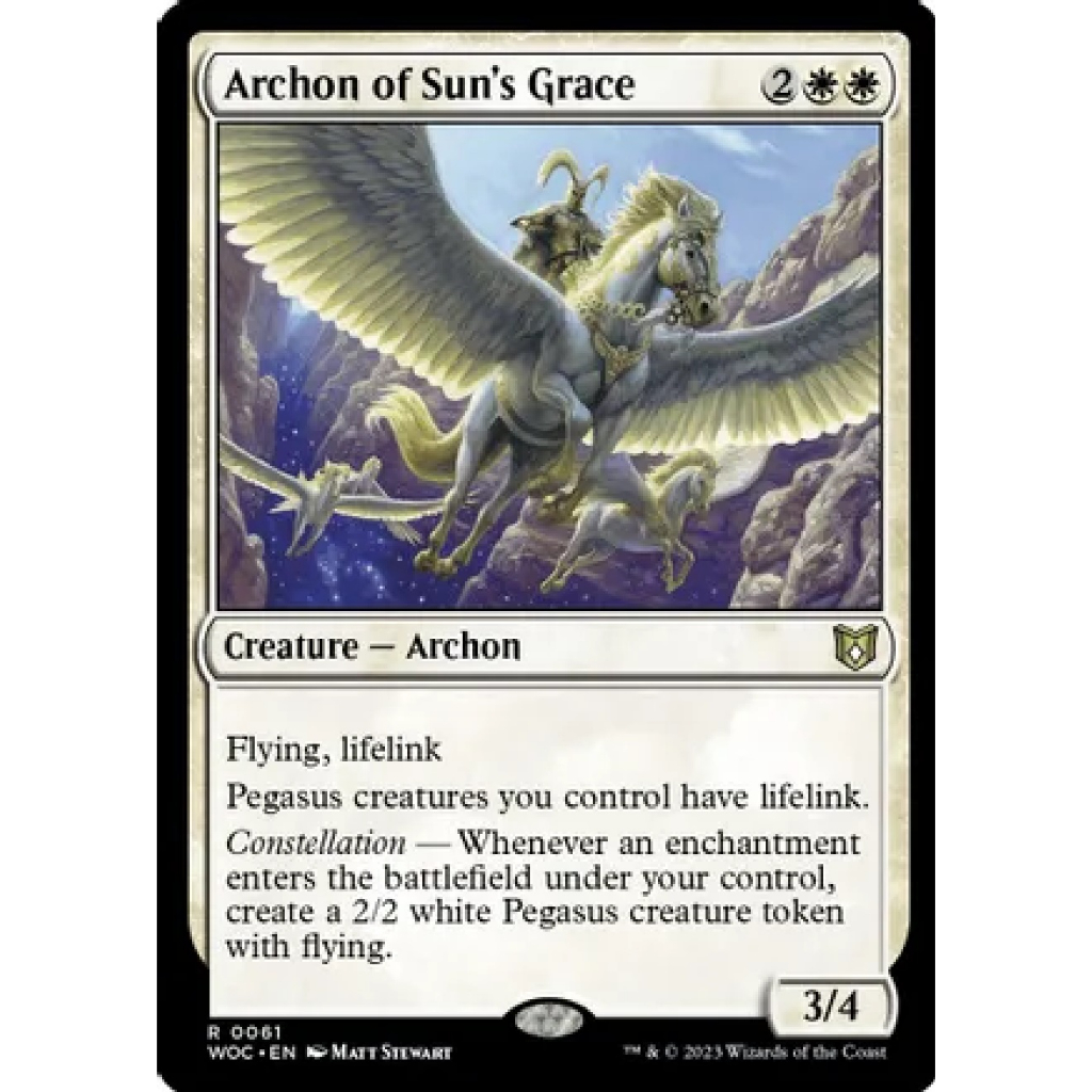 MTG WOC : Archon of Sun's Grace - Pack Fresh Commander: Wilds of ...