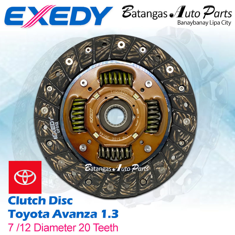 EXEDY CLUTCH DISC TOYOTA AVANZA 1.3 K3V / 1NR 2006-2019 MADE IN JAPAN ...