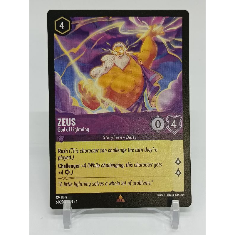 Zeus #61/204 - TCG Disney Lorcana The First Chapter Rare | Shopee ...