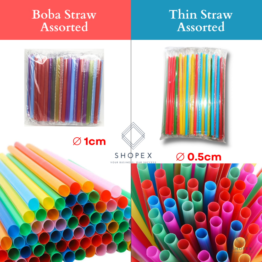 Boba Straw Individual Wrapped 21/23/27 CM (100 pcs) /Milktea Straw ...