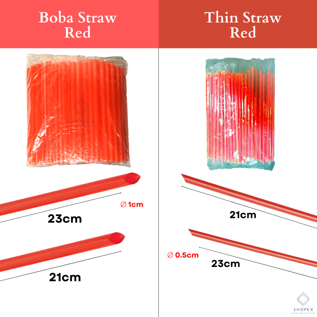 Boba Straw Individual Wrapped 21/23/27 CM (100 pcs) /Milktea Straw ...