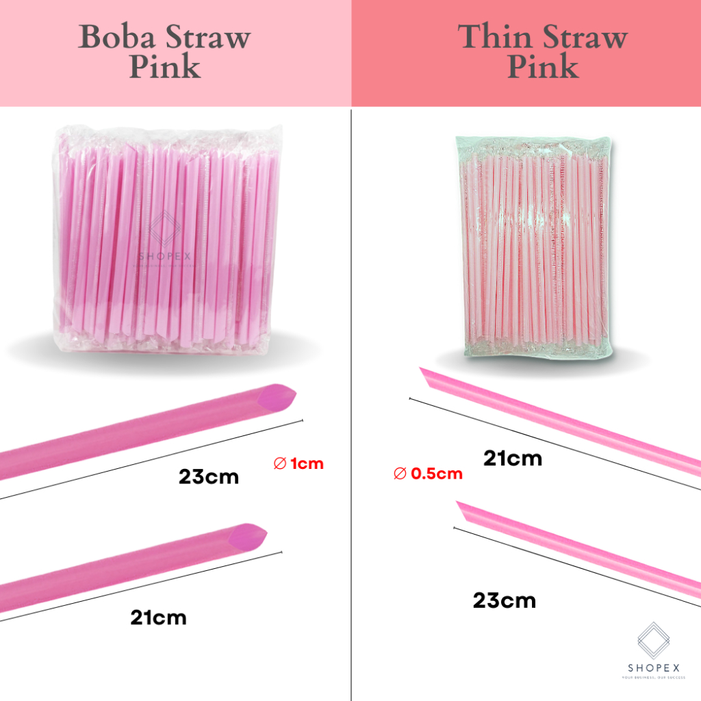 Boba Straw Individual Wrapped 21/23/27 CM (100 pcs) /Milktea Straw ...