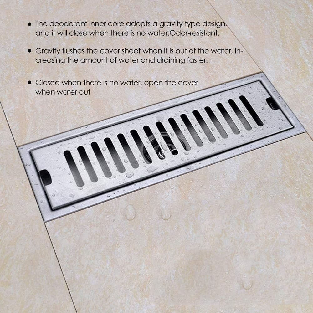 SUS304 Linear Floor Drain HOLE & TILE/CONCEALED Stainless Bathroom ...
