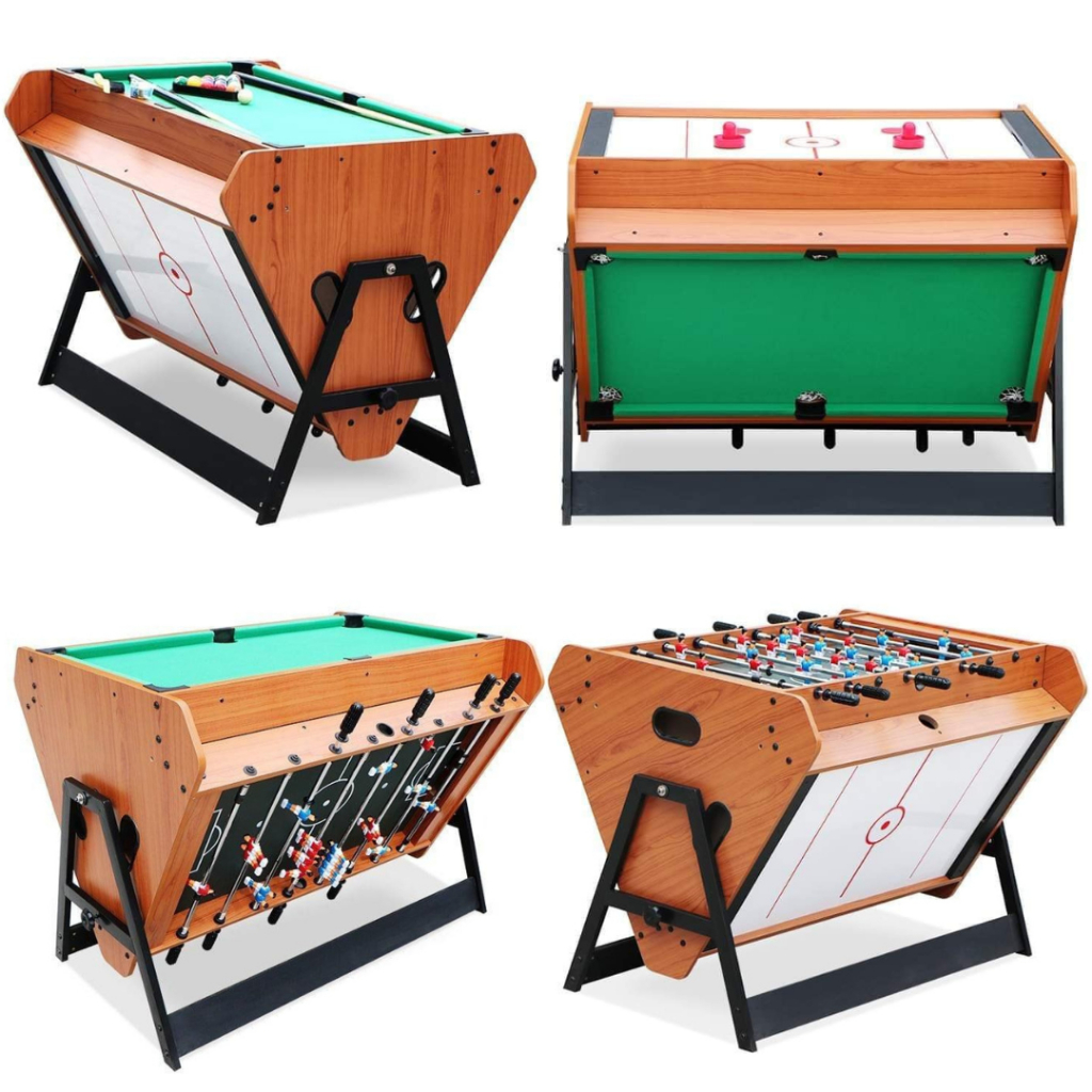 2x4FT. 3IN1 ROTATING MULTIGAMING TABLE (BILLIARDS, SOCCER, AIR HOCKEY ...
